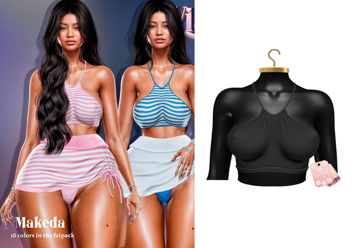 Second Life Marketplace - Via Fulo Makeda Top Black